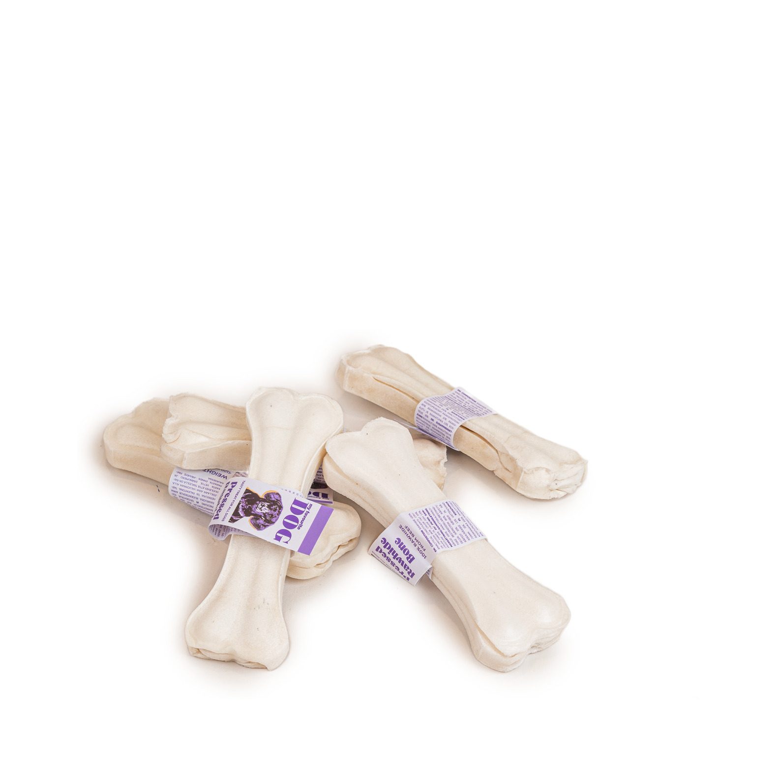 Buy Pressed Rawhide Chew Bone White for your dog | Tinybuddy